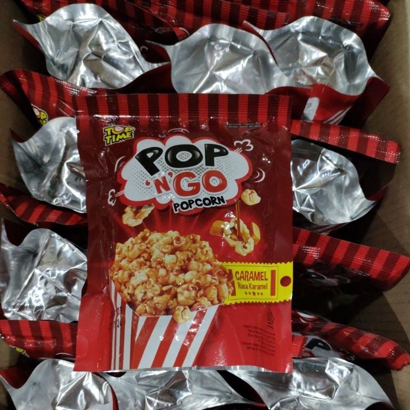 Jual top time Pop N Go Popcorn rasa karamel dan cokelat 20g | Shopee ...
