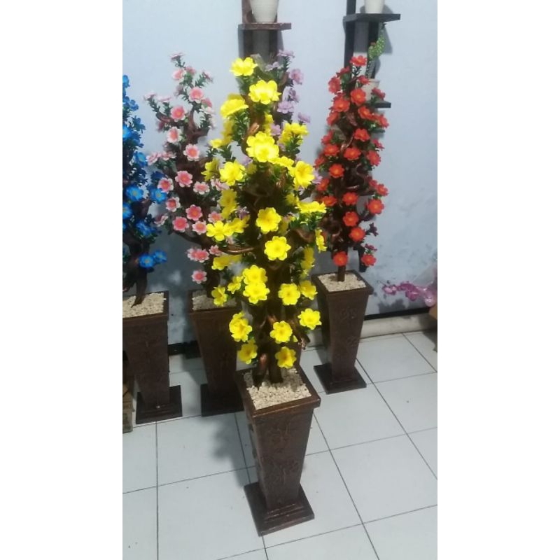 Jual Rangkaian Bunga Sudut KROKOT+Pot 120cm//COD | Shopee Indonesia