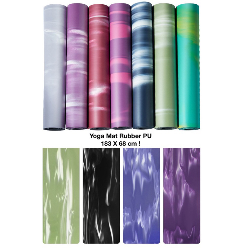 Jual Matras Yoga marble Rubber PU Ala Allloo Marble Mat yoga mat non ...