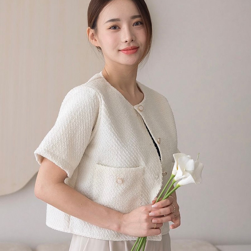 Jual HEJE - HYORIM 효림 Tweed Blazer | Shopee Indonesia