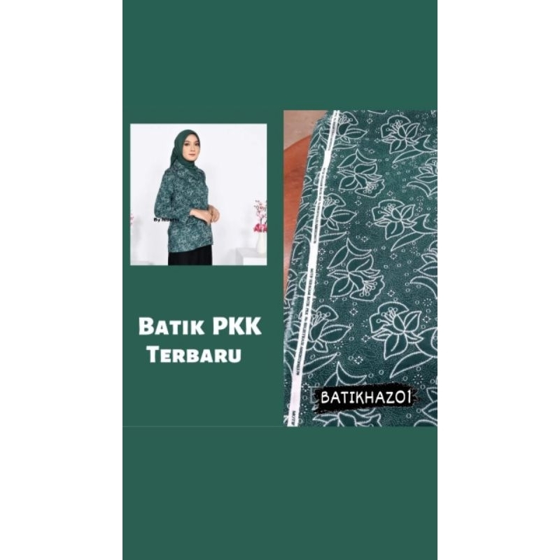 Jual Seragam batik pkk terbaru/baju pkk hijau tosca | Shopee Indonesia