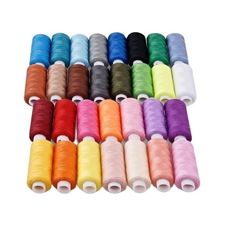 Jual Benang Jahit Polyester 500 Yard Bahan Kerajinan Alesha Beads DIY ...