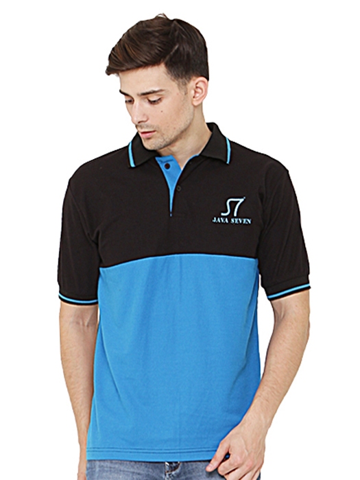 Jual JAVA SEVEN Baju wangky pria | Kaos T-Shirt berkerah polo | Biru kombinasi DED 001 | Shopee ...