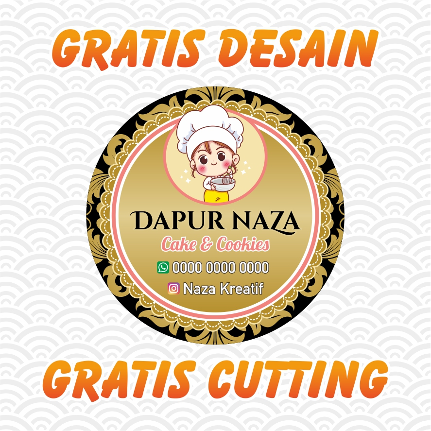 Jual Stiker Kemasan Label Jajan Snack, Olshop, Merk Kue, Catering ...