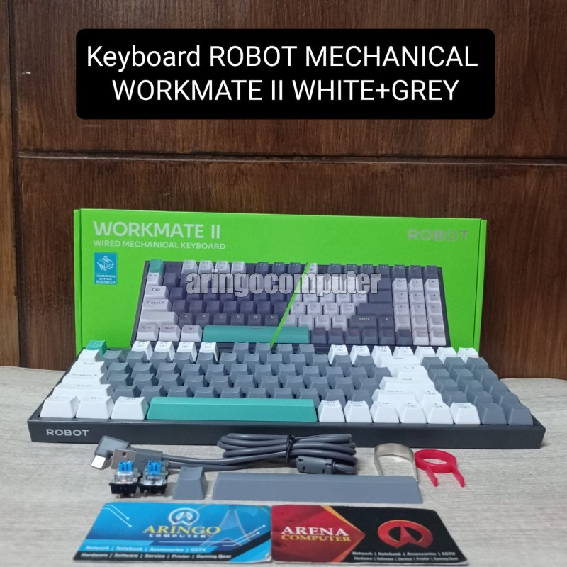Jual Keyboard ROBOT MECHANICAL WORKMATE II WHITE+GREY | Shopee Indonesia