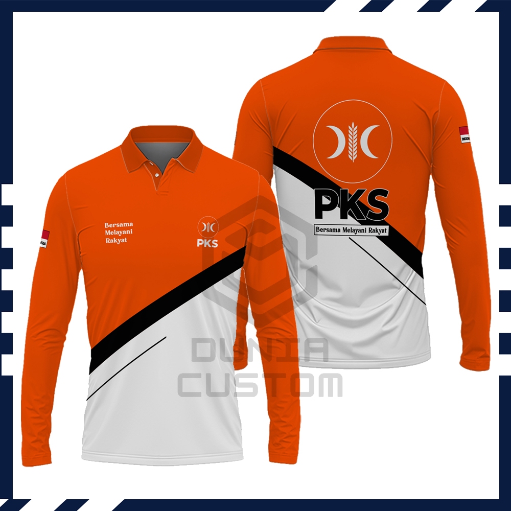 Jual Kaos Baju Polo PARTAI KEADILAN SEJAHTERA PKS PEMILU 2024 Lengan ...