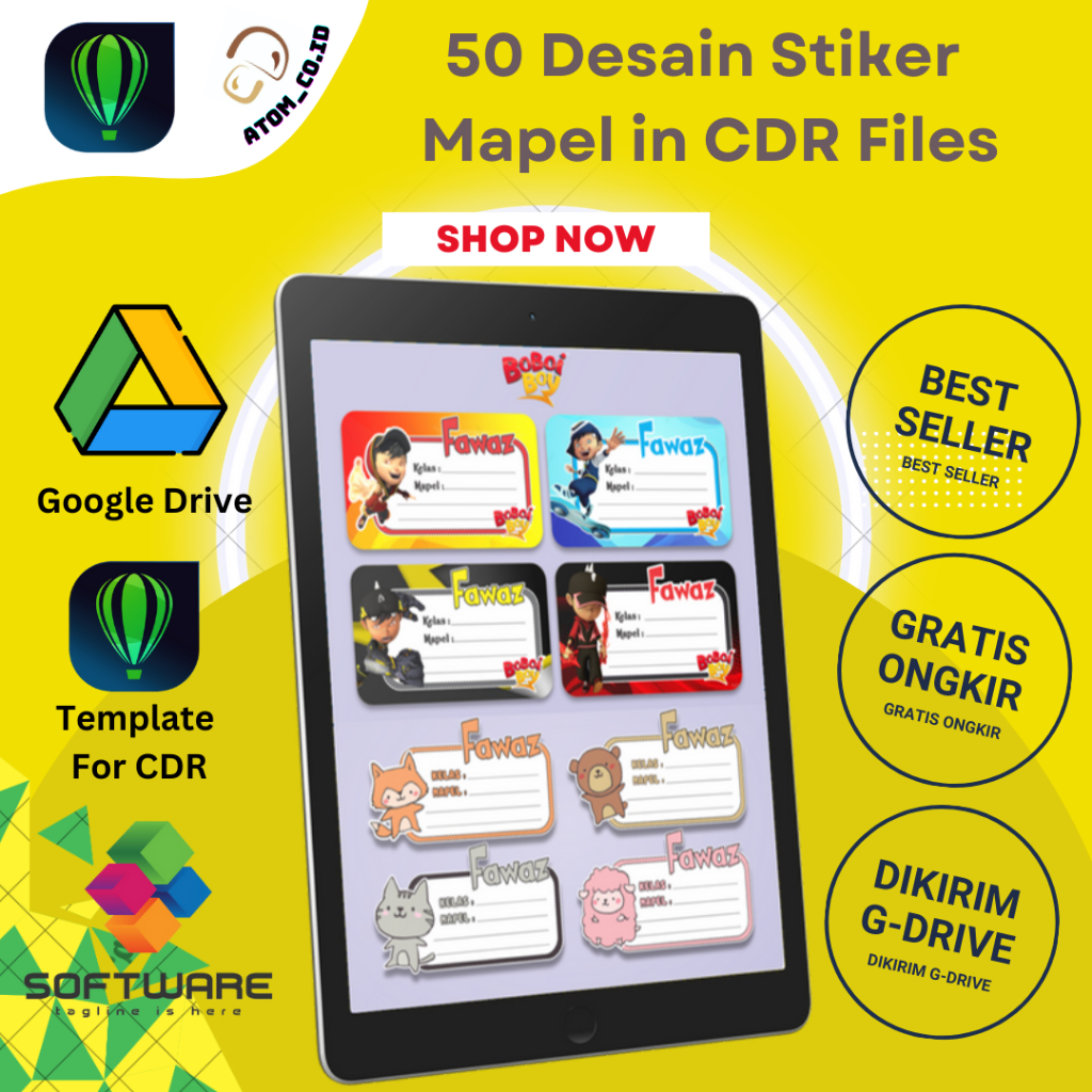 Jual 50 Desain Stiker Mapel CorelDraw Files Versi 2022 | Shopee Indonesia