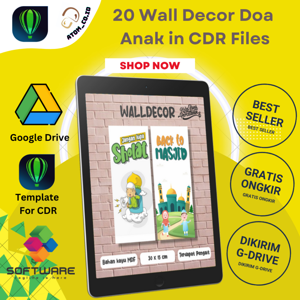 Jual 20 Desain Wall Decor Doa Anak CorelDraw Files Versi 2022 | Shopee ...