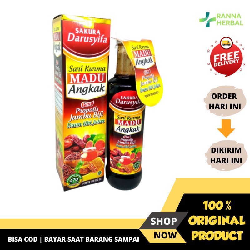 Jual Sari Kurma Madu Angkak Darusyifa 470gr Plus Propolis Daun Ubi ...