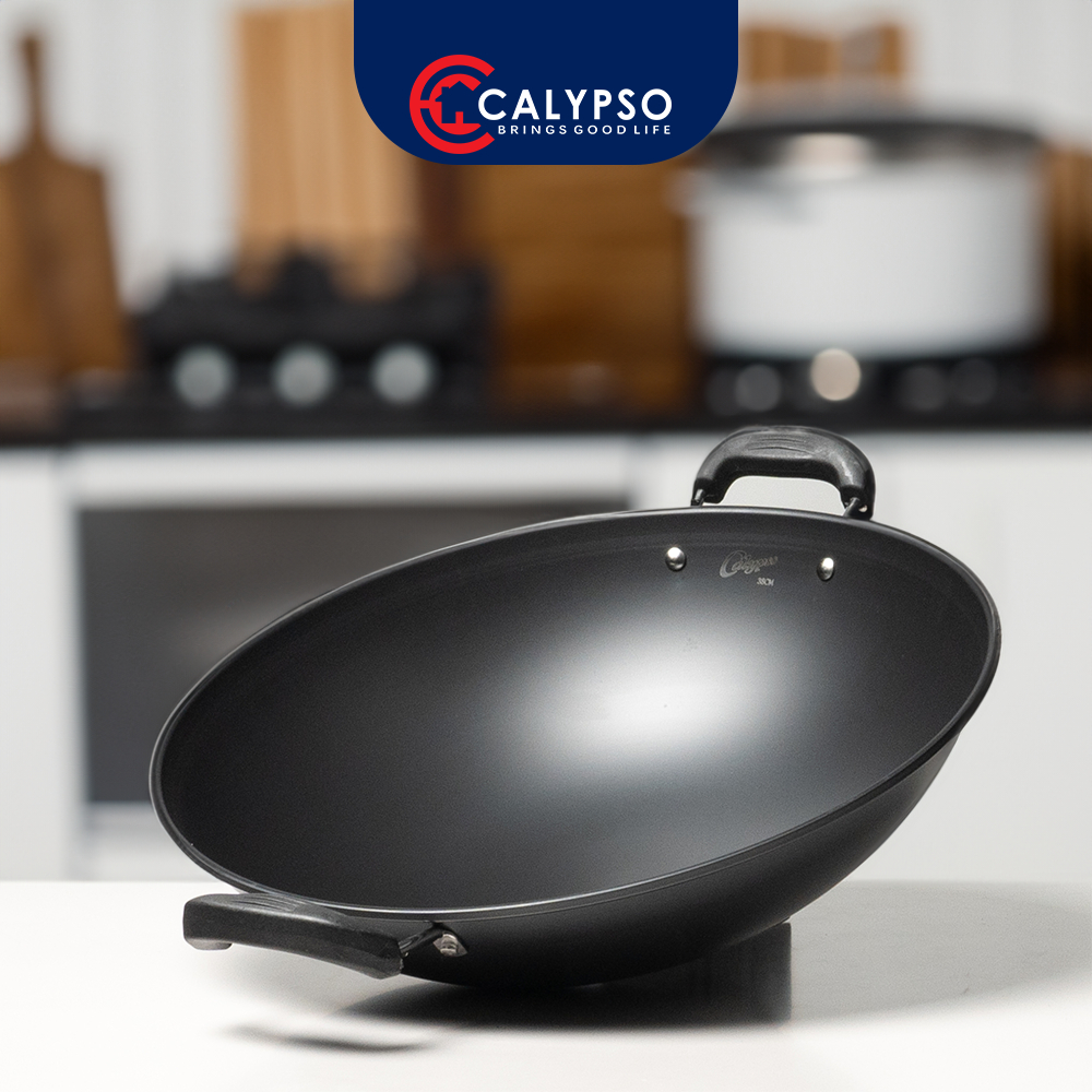 Jual Calypso Kuali Wok Wajan Penggorengan Gagang Kuping Besar Diameter ...