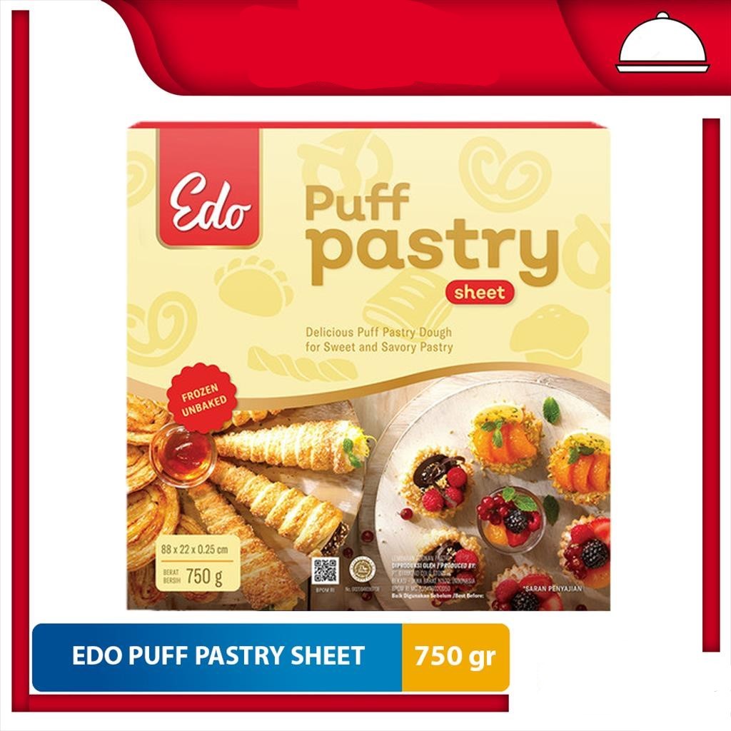 Jual Puff Pastry Sheet Edo / Kulit Adonan / Puff Pastry / Danish Pastry ...