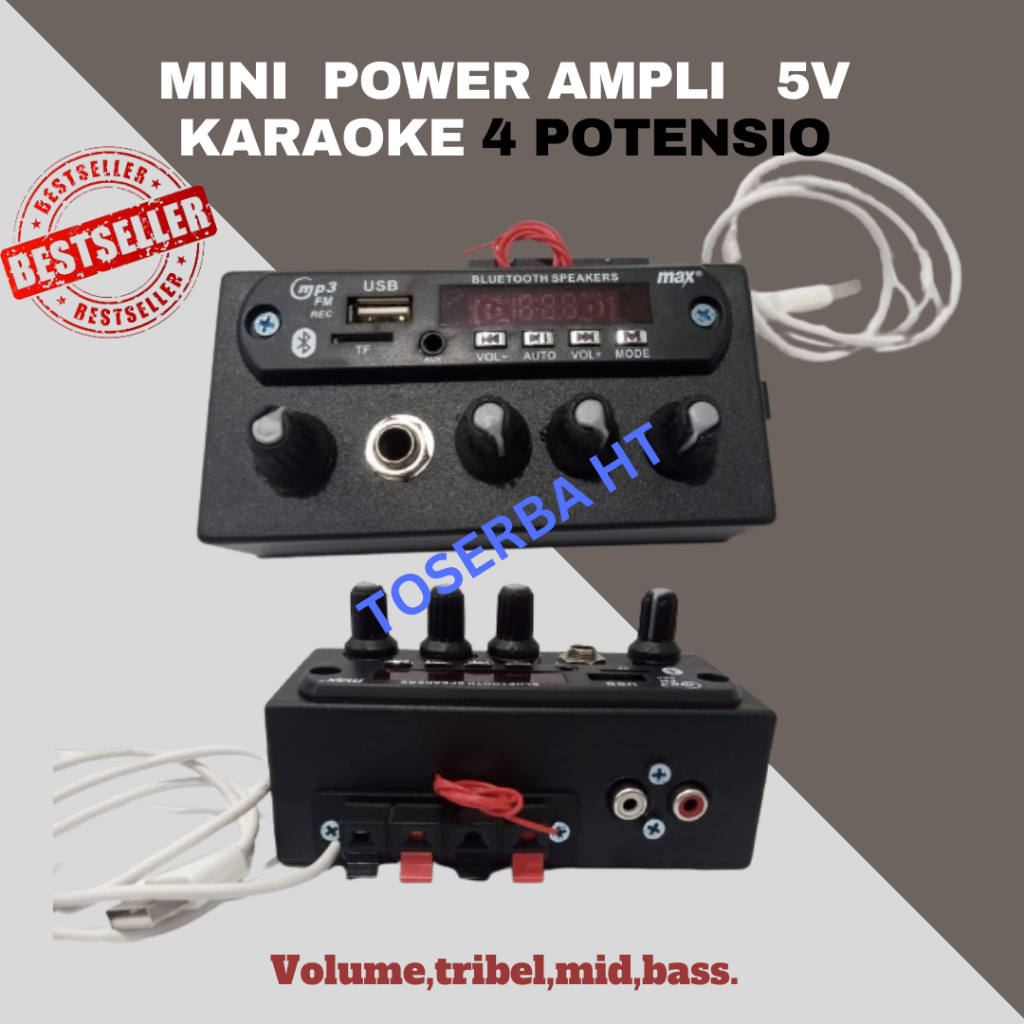 Jual AMPLIFIER MINI 4 POTENSIO 5VOLT Power ampli NEW PRODUCT NON ...