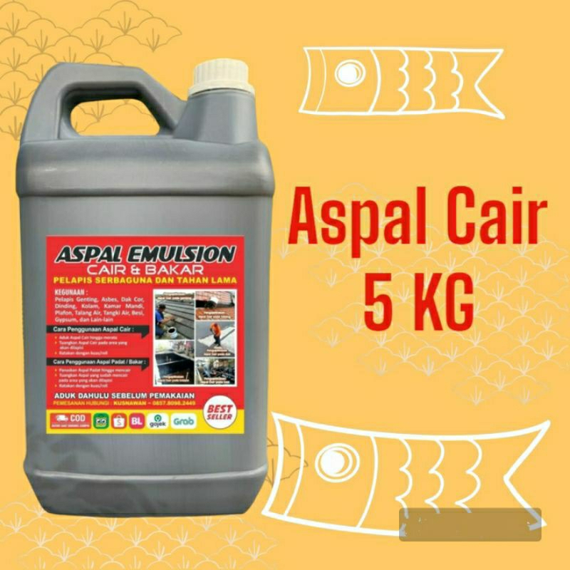 Jual ASPAL CAIR 5 KG aspal Emulsi / Aspal waterproofing & Jalan ...