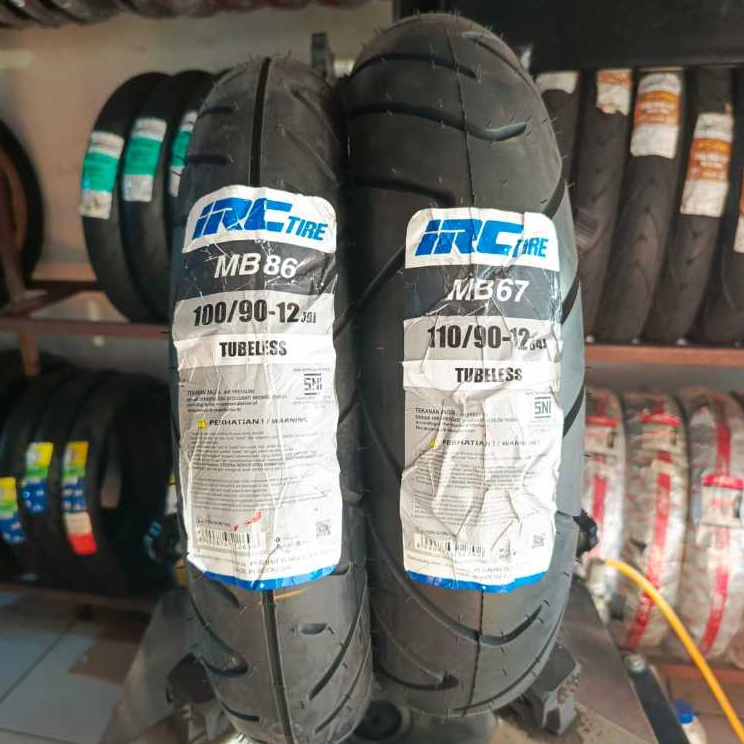 Jual BAN LUAR IRC 1 SET UKURAN 100/90-12 & 110/90-12 TUBELESS UNTUK BAN SCOOPY | Shopee Indonesia