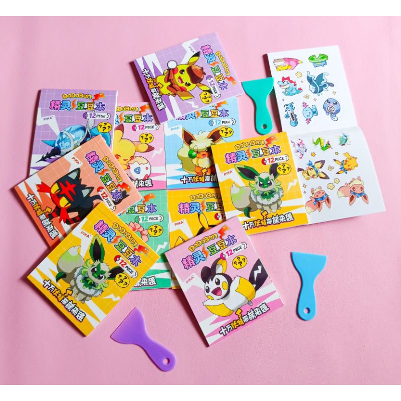 Jual Sticker Buku Notebook Dodoben Motif Karakter Pokemon / Sticker ...
