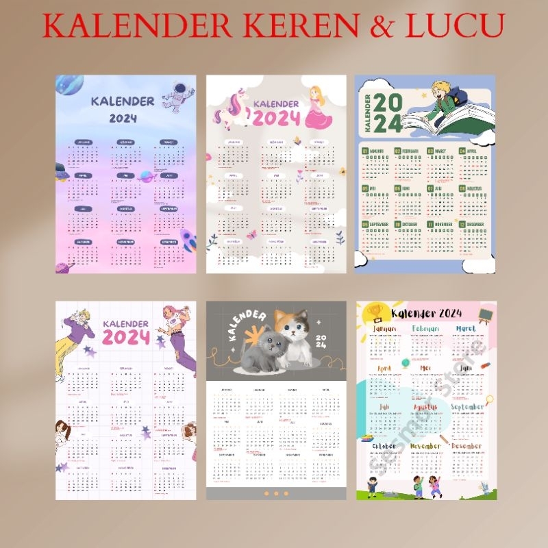 Jual KALENDER DINDING 2024 KEREN & LUCU | Shopee Indonesia