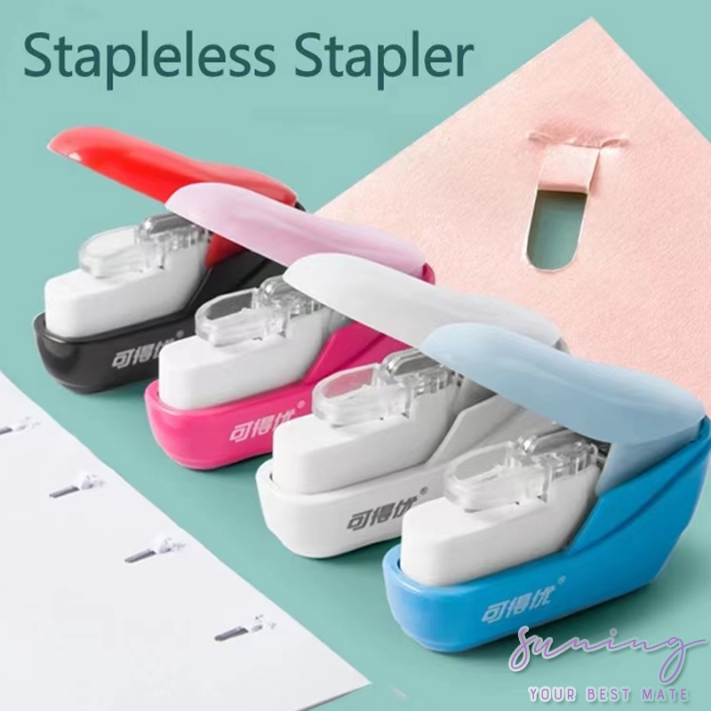 Jual Magic Stapler KW-trio Stapless /Stapler Unik Tanpa Isi (4 WARNA ...