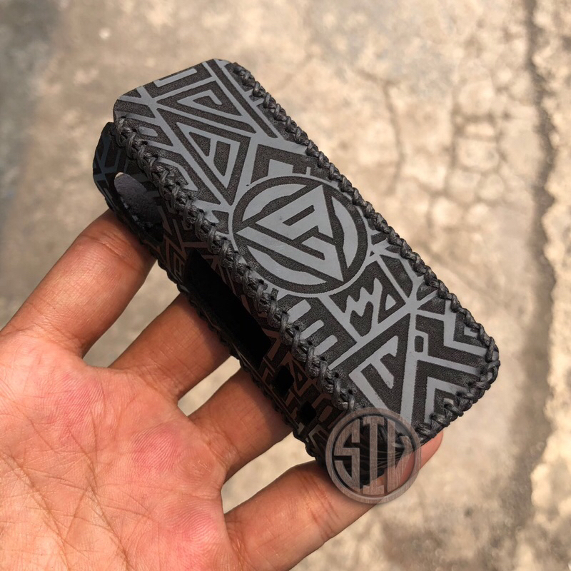 Jual Leather Sleeve / Case Basic Centa M100 Model Full Engraving ...