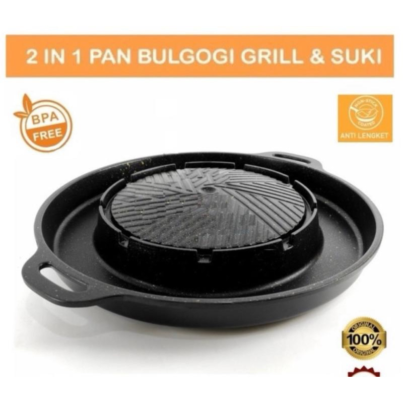 Jual BBQ plate 2in1 grill dan shabu/barbeque grill pate | Shopee Indonesia