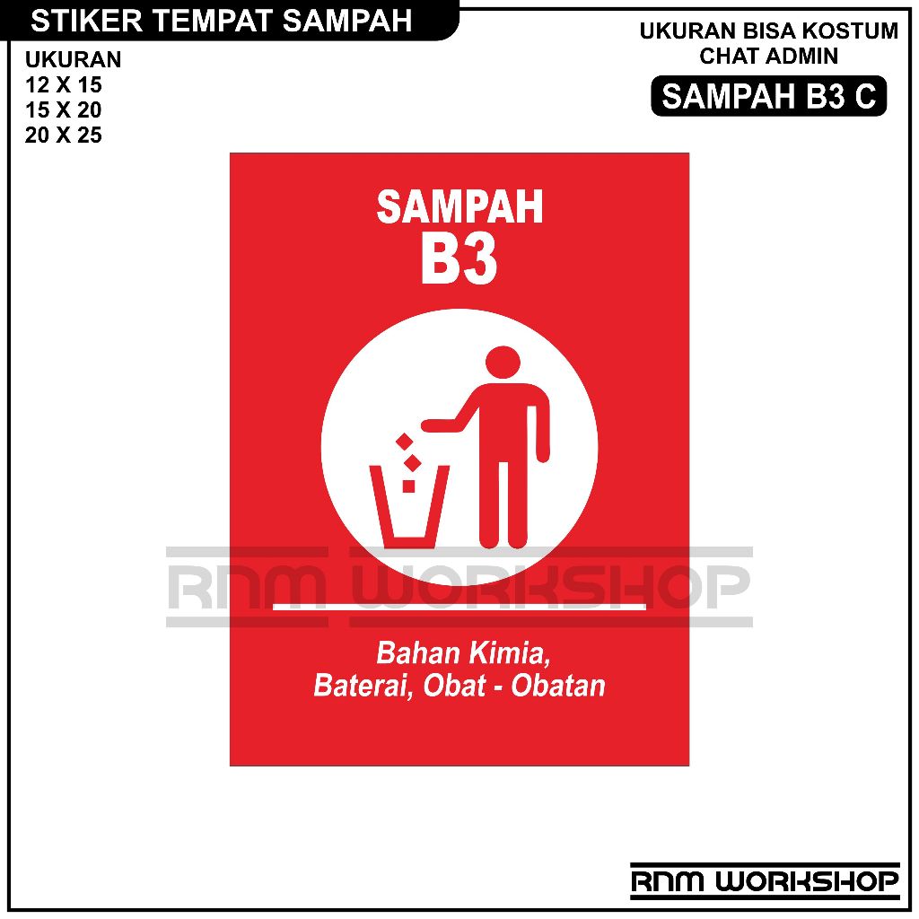 Jual Stiker sampah b3, organik dan anorganik | Shopee Indonesia