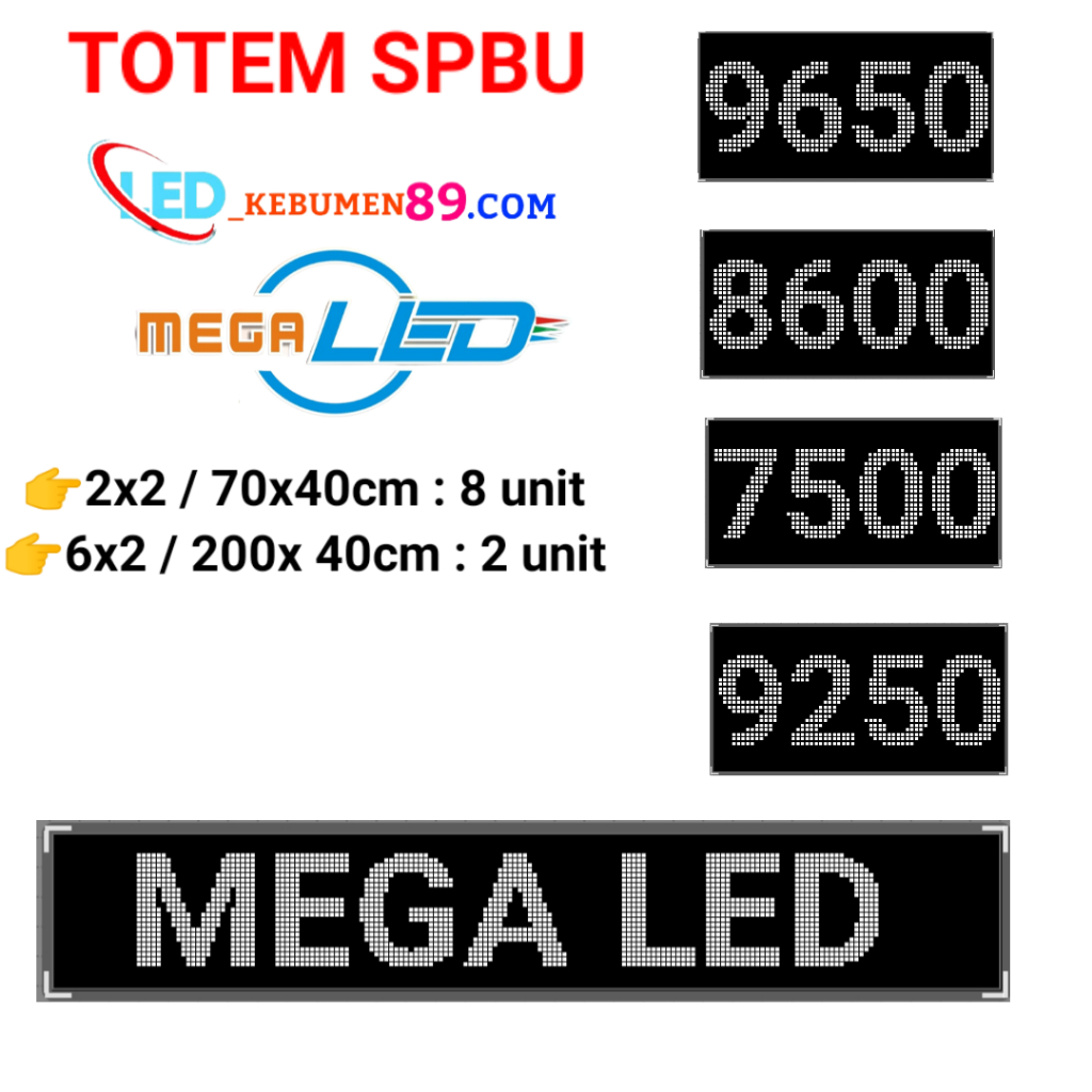 Jual Running text outdoor totem SPBU 2 sisi siap pakai | Shopee Indonesia
