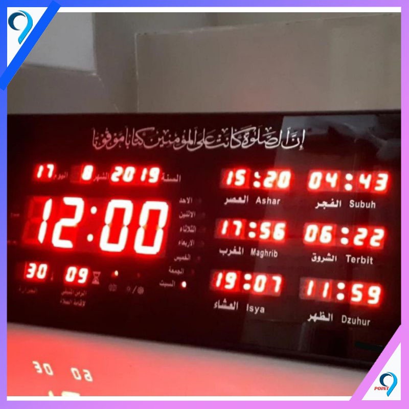 Jual Jam Digital LED Jadwal Sholat Mushola Masjid Adzan Otomatis ...