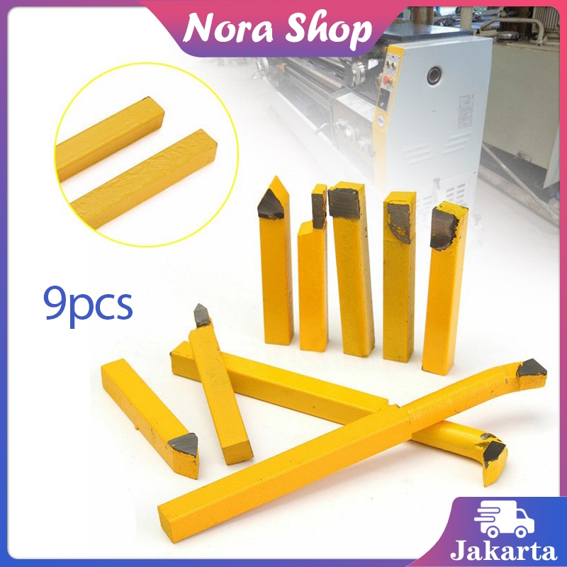 Jual 9Pcs Holder Bubut Pahat Bubut Besi Set Pisau Bubut Kayu Pisau Bubut Besi Baja Alat Pahat ...