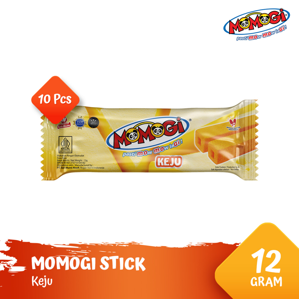 Jual MOMOGI 1 BOX ISI 10 PCS / 12 GRAM / MOMOGI STICK SNACK EXTRUDAT LONG - ISI 10 BGKS | Shopee ...