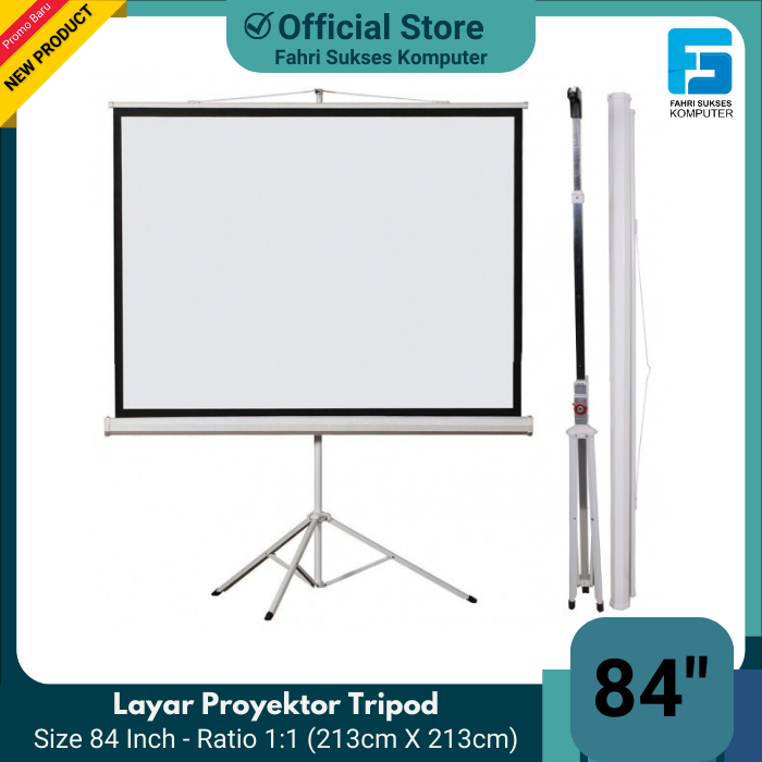 Jual Tripod Screen Projector 84 inch 1:1 (Layar Proyektor Tripod 84 ...