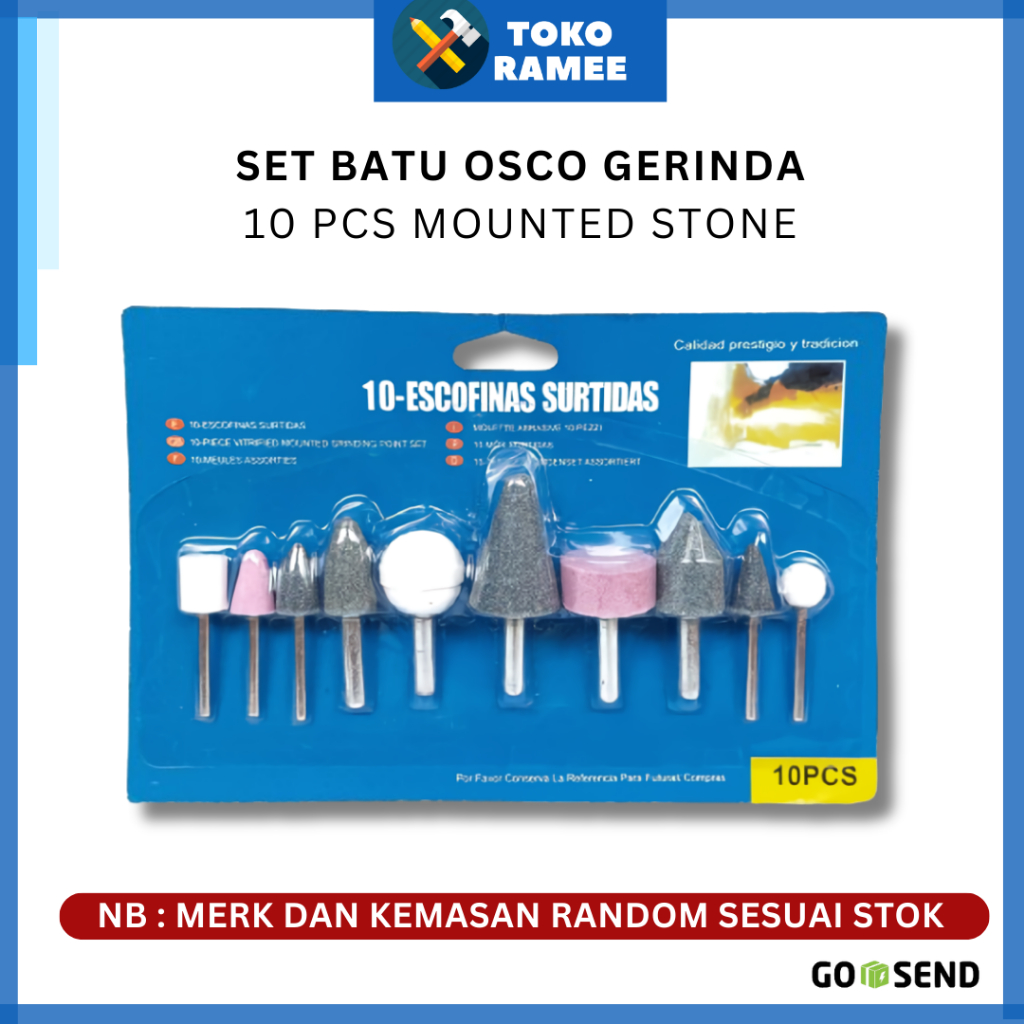 Jual Batu Osco Gerinda Asah Poles SET 5 Pcs / 10 Pcs ( 6mm ) Gerinda ...