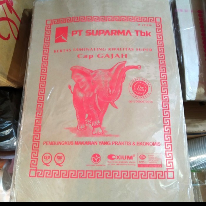 Jual COD HLP Kertas Nasi Besar 250 Lembar Cap Gajah ukuran besaar ...