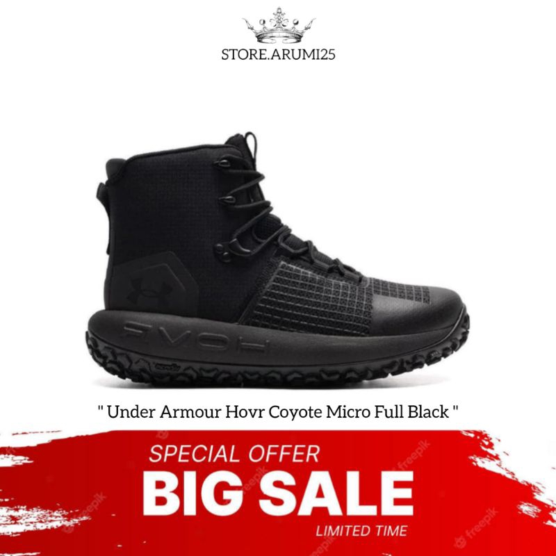 Jual Sepatu Under Armour Coyote Micro Full Black | Shopee Indonesia