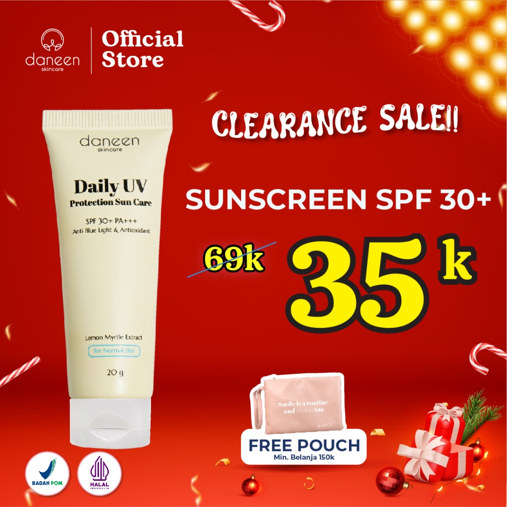 Jual Daneen Sunscreen SPF 30+ 20gr | Hybrid Sunscreen + Anti Blue Light ...