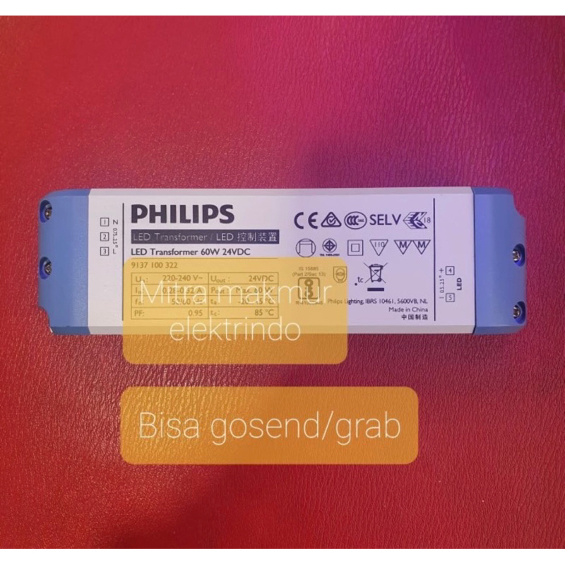 Jual ballast / trafo philips led transformer 60w 24vdc | Shopee Indonesia