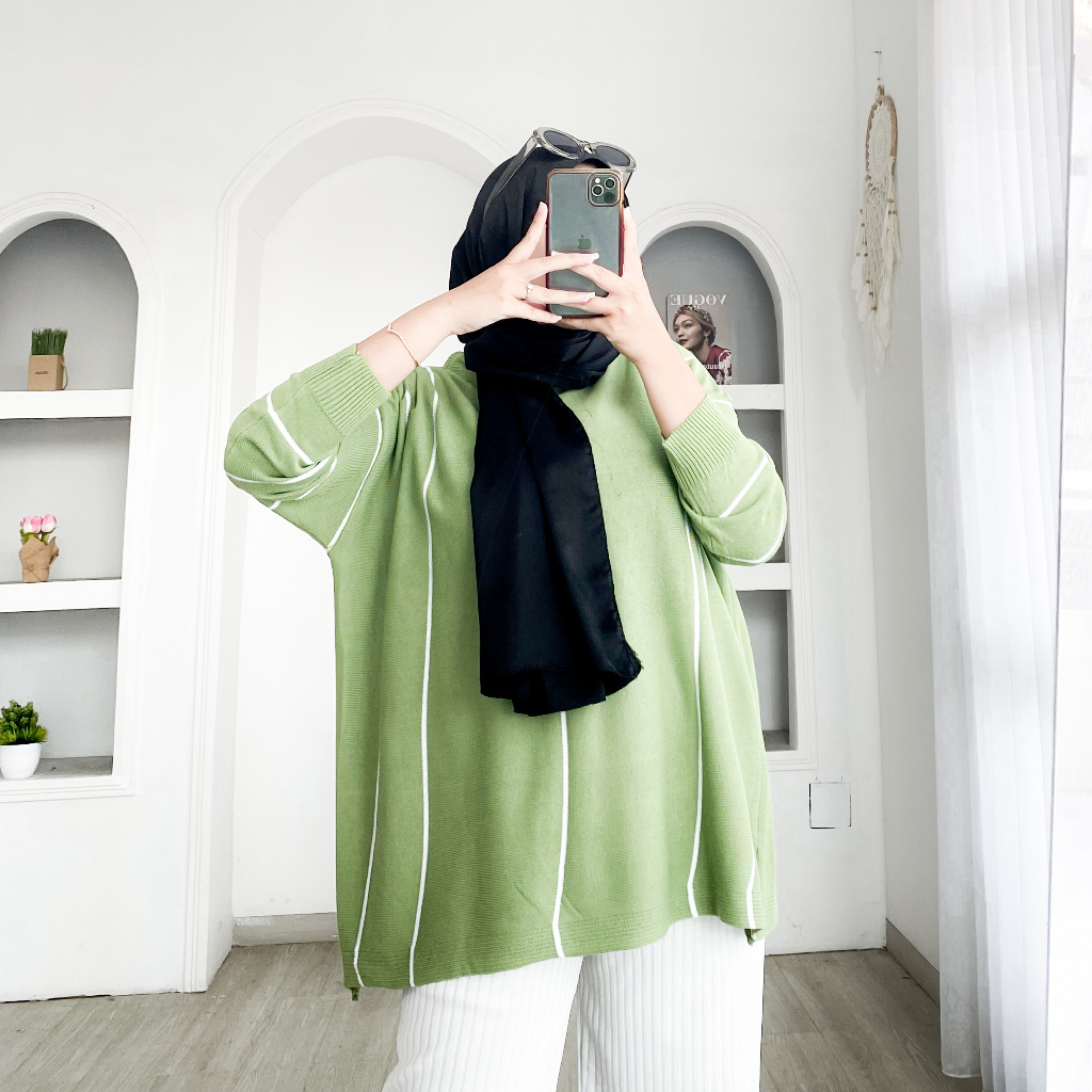 Jual KAYLE TOP KNIT OVERSIZE - FLOTTILICIOUS / atasan wanita / baju ...