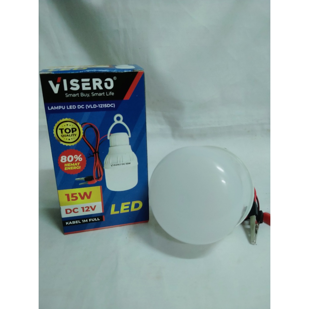 Jual LAMPU LED DC 12VOLT + JEPIT BUAYA 15 WATT VISERO | Shopee Indonesia