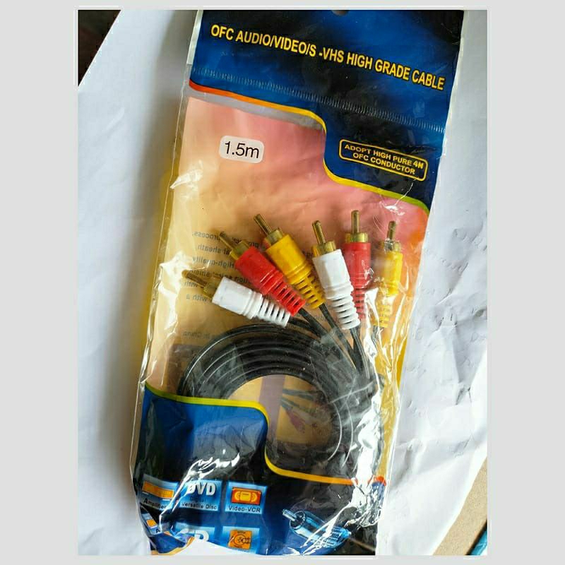 Jual kabel rca 3 jalur kabel dvd harga 1 pcs | Shopee Indonesia