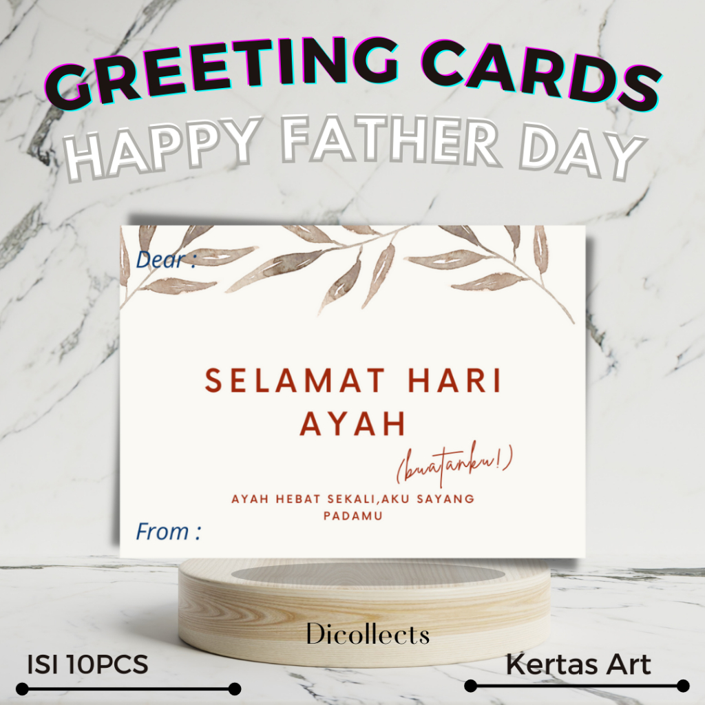Jual Isi 10 Kartu Kartu Ucapan Selamat Hari Ayah Greeting Cards Card