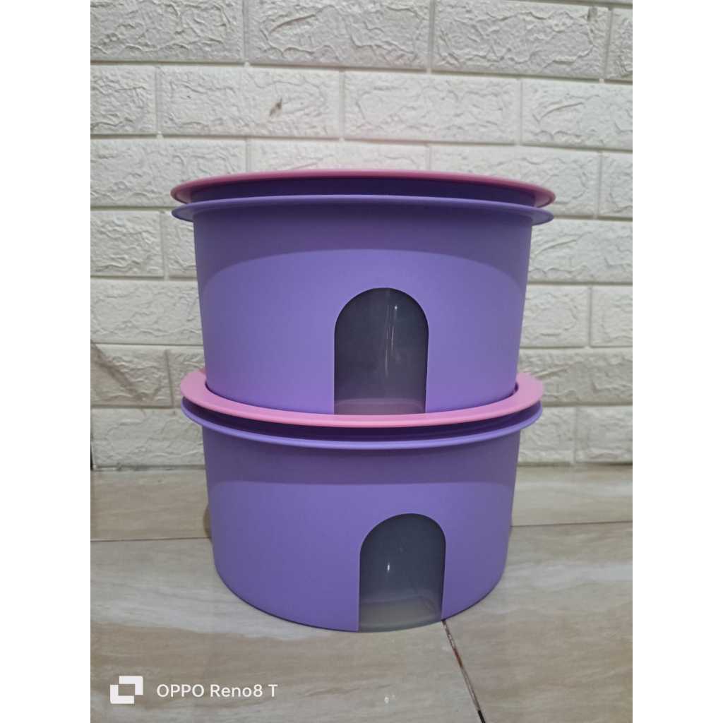 Jual Canister windows kapasitas 7 liter hydrangea tempat penyimpanan ...