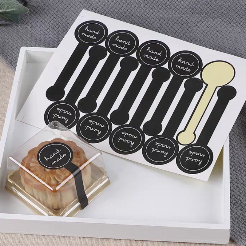 Jual Stiker Handmade Gold Hitam Panjang | Label sticker packaging ...