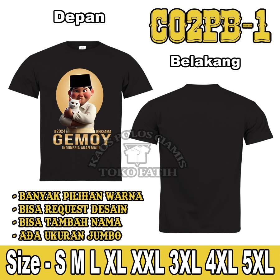Jual Kaos Prabowo Gibran Capres Cawapres 02 2024 Gemoy Anak Muda All In ...
