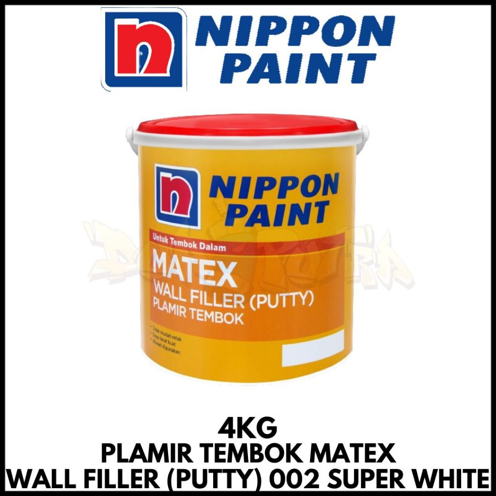 Jual Plamir Tembok Matex Putty Galon 4Kg Wall Filler (Putty) 002 Super White | Shopee Indonesia