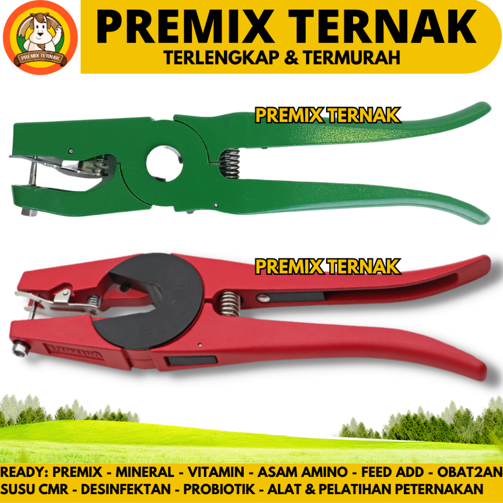 Jual TANG APLIKATOR EAR TAG MERAH & HIJAU - Aplicator Ear Tag Pemasang ...