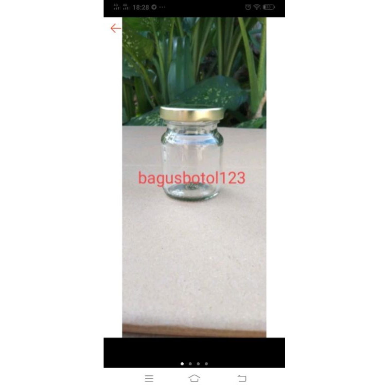 Jual botol kaca jar 75 ml silinder + tutup warna hitam dan gold cocok ...