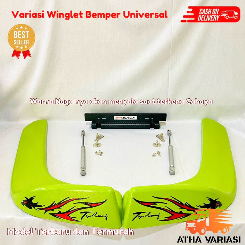 Jual [COD] Winglet Bumper Variasi UNIVERSAL Bumper Mobil Pick Up/Truk ...