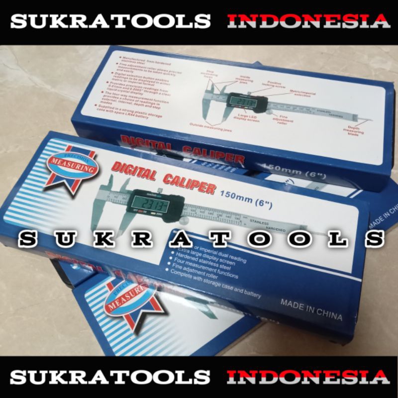 Jual Sigmat Kaliper 6 Inch Digital Caliper Jangka Sorong Stainles Steel ...