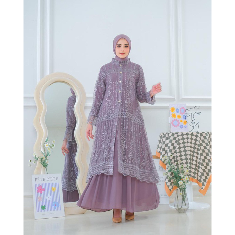 Jual Gamis Outer Lepas Ld 130cm| Gamis Tile Busui| Gamis Jumbo LD 130 ...