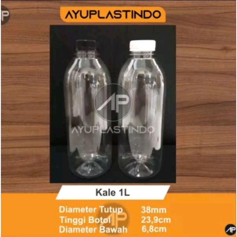 Jual Botol plastik kale 1 liter isi 50 pcs / KALE 1 LITER FOOD GRADE ...