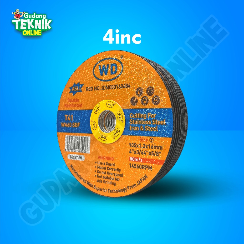 Jual Batu Potong WD 4 inch WD 4" / Mata Gerinda Grenda Potong Besi ...