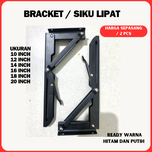 Jual Bracket sepasang/ 2 pcs, Engsel Meja Lipat Dinding / engsel siku ...